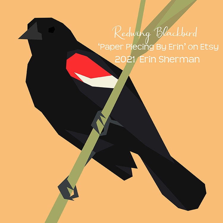 Redwing Blackbird Paper Piecing Pattern - Etsy