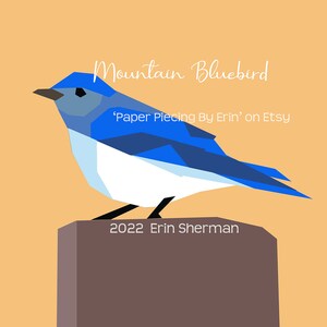 Mountain Bluebird Paper Piecing Pattern - Etsy