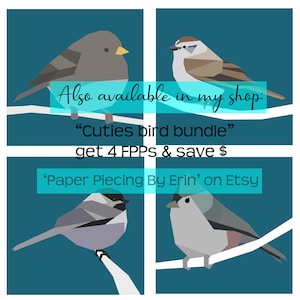 Junco Bird Paper Piecing Pattern - Etsy