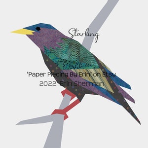 Starling Bird Paper Piecing Pattern - Etsy