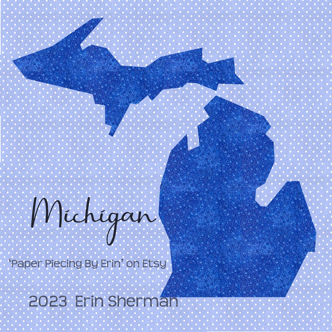 Michigan State Paper Piecing Pattern - Etsy