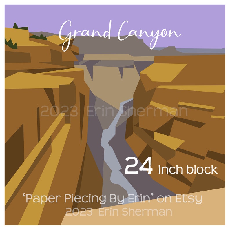24inch Grand Canyon Paper Piecing Pattern Square Block FPP - Etsy