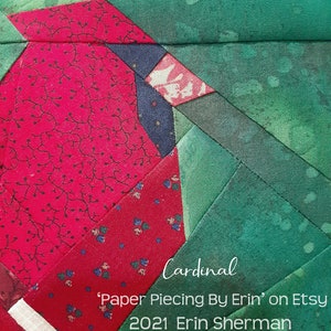 Cardinal Paper Piecing Pattern - Etsy