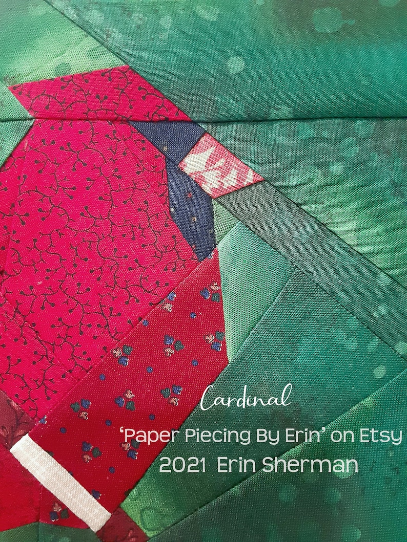 Cardinal Paper Piecing Pattern - Etsy