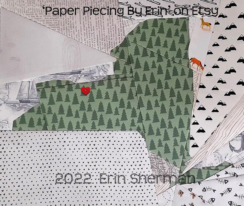 New York State Paper Piecing Pattern - Etsy