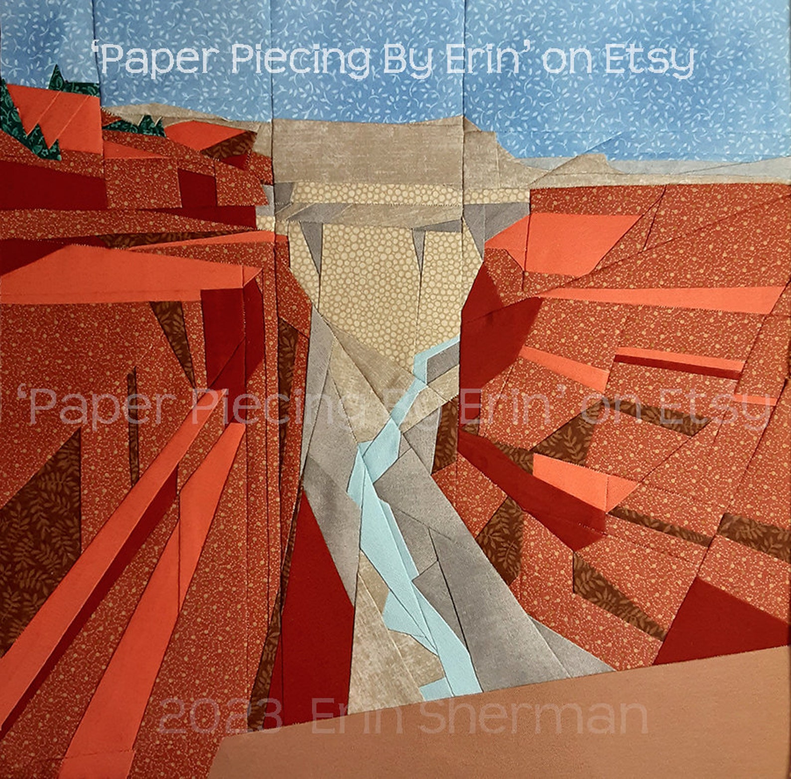 24inch Grand Canyon Paper Piecing Pattern Square Block FPP - Etsy