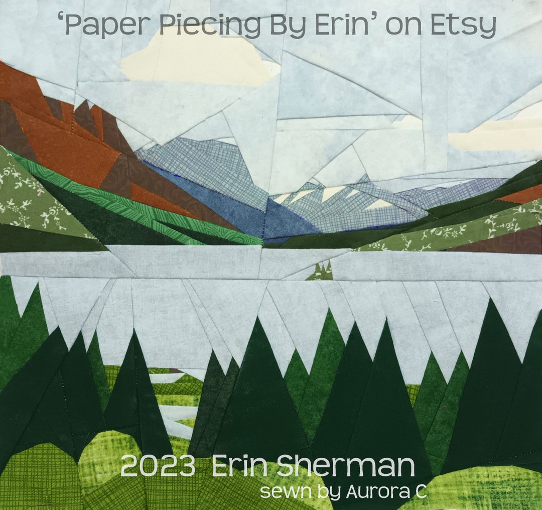 12" Glacier Paper Piecing Pattern Square Block National Park - Etsy