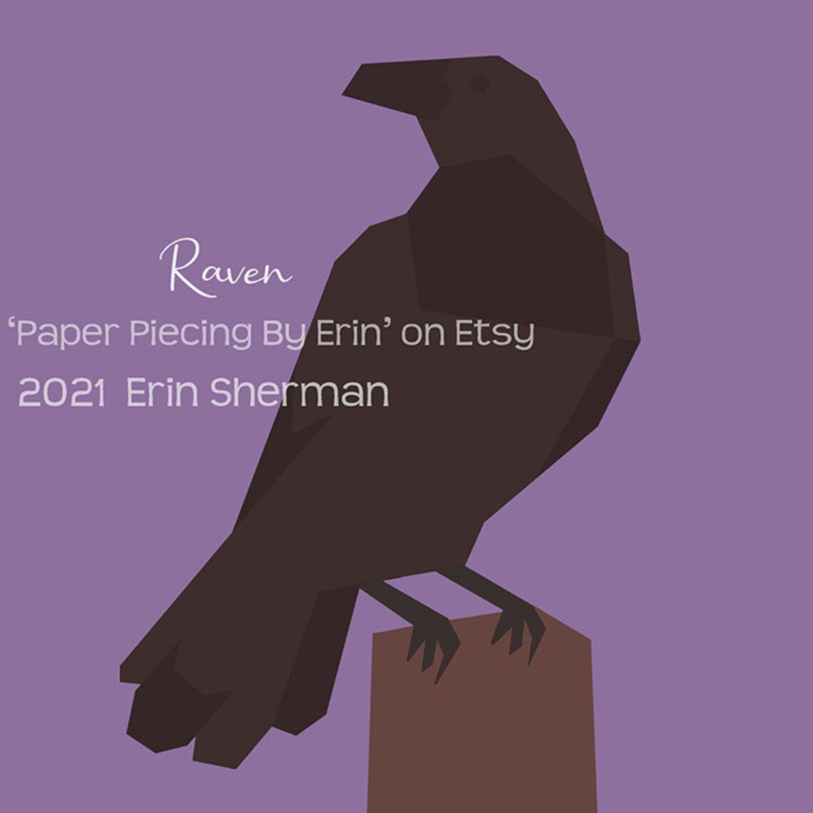 Raven Paper Piecing Pattern - Etsy
