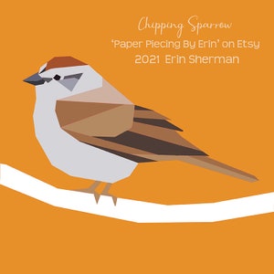 Chipping Sparrow Paper Piecing Pattern - Etsy