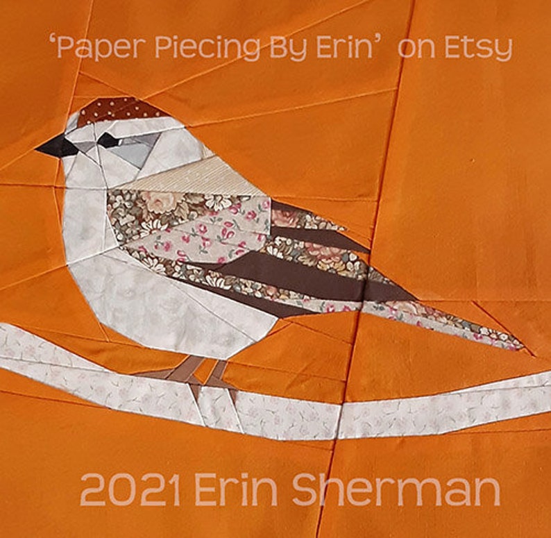 Chipping Sparrow Paper Piecing Pattern - Etsy