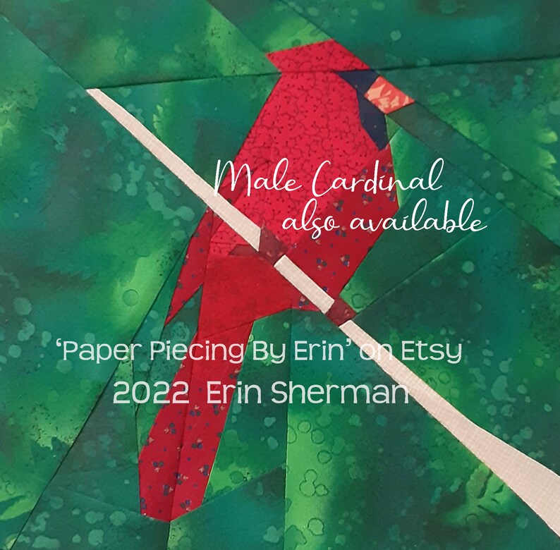 Female Cardinal Paper Piecing Pattern - Etsy