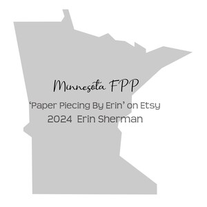 Minnesota State Paper Piecing Pattern - Etsy