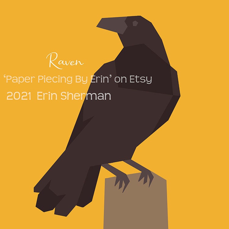 Raven Paper Piecing Pattern - Etsy