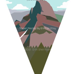 Yosemite Pennant Paper Piecing Pattern - Etsy