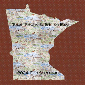 Minnesota State Paper Piecing Pattern - Etsy