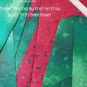 Cardinal Paper Piecing Pattern - Etsy