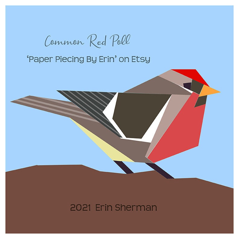 Red Poll Bird Paper Piecing Pattern - Etsy