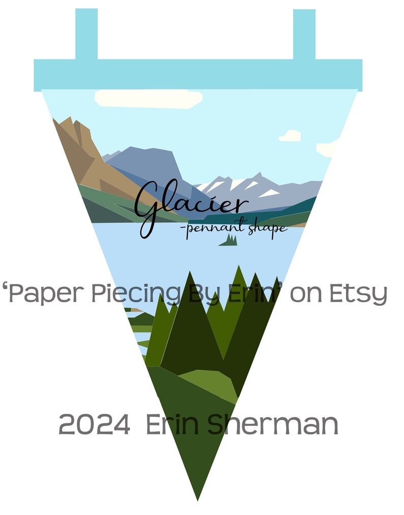 Glacier Pennant Shape Paper Piecing Pattern - Etsy