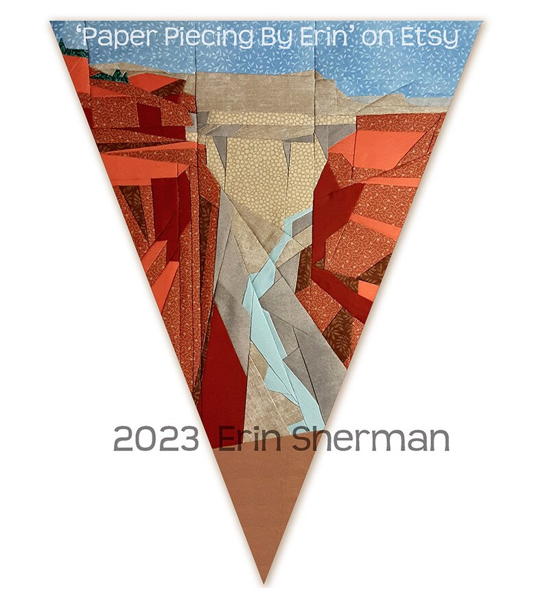 Grand Canyon Pennant Shape Paper Piecing Pattern FPP - Etsy
