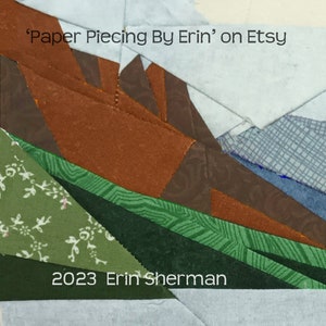 12" Glacier Paper Piecing Pattern Square Block National Park - Etsy
