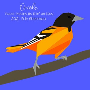 Oriole Paper Piecing Pattern - Etsy