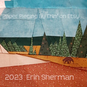 12" Yellowstone Paper Piecing Pattern Square Block National Park - Etsy