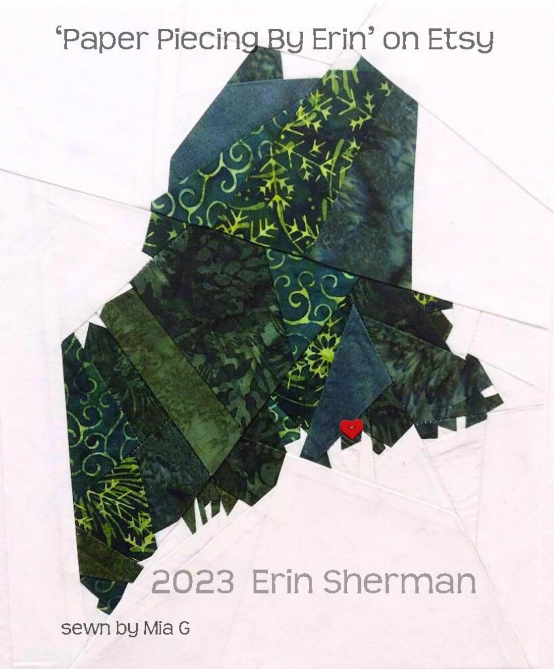 Maine State Paper Piecing Pattern - Etsy