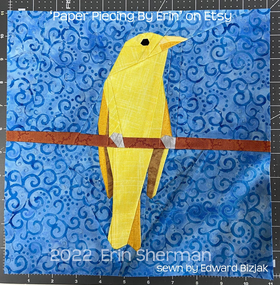 Summer Tanager Yellow Bird Paper Piecing Pattern - Etsy