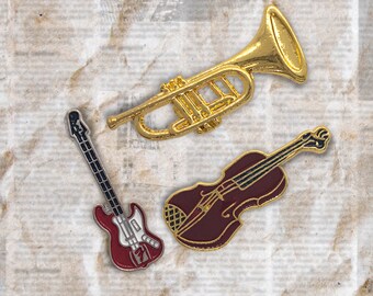 Guitar Pin Badge - Etsy