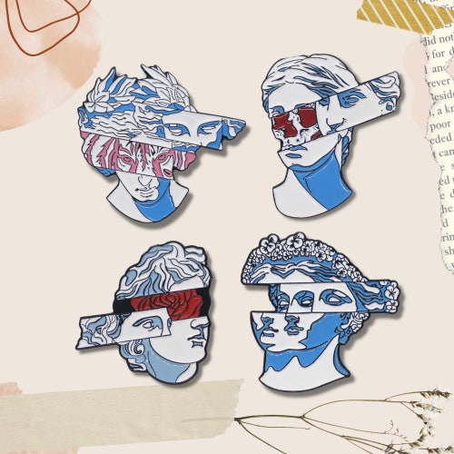 Greek Goddess Athena Enamel Pin - Etsy