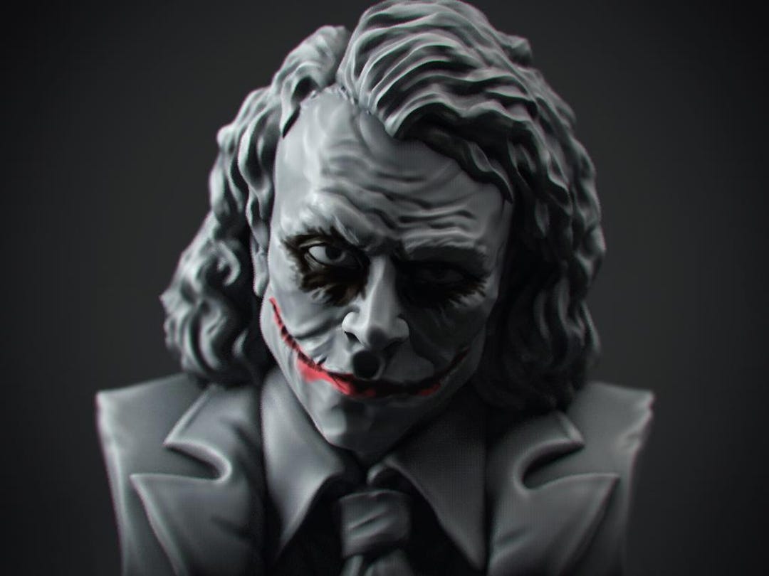 Joker Bust 3D Print STL File Instant Download Detailed Model - Etsy