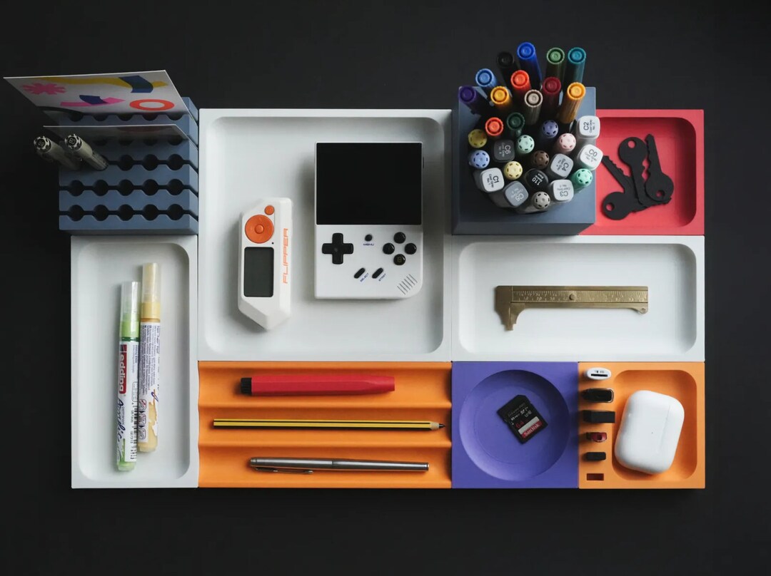 Desk Organization System 3D Printable Desk Organizer STL File - Etsy