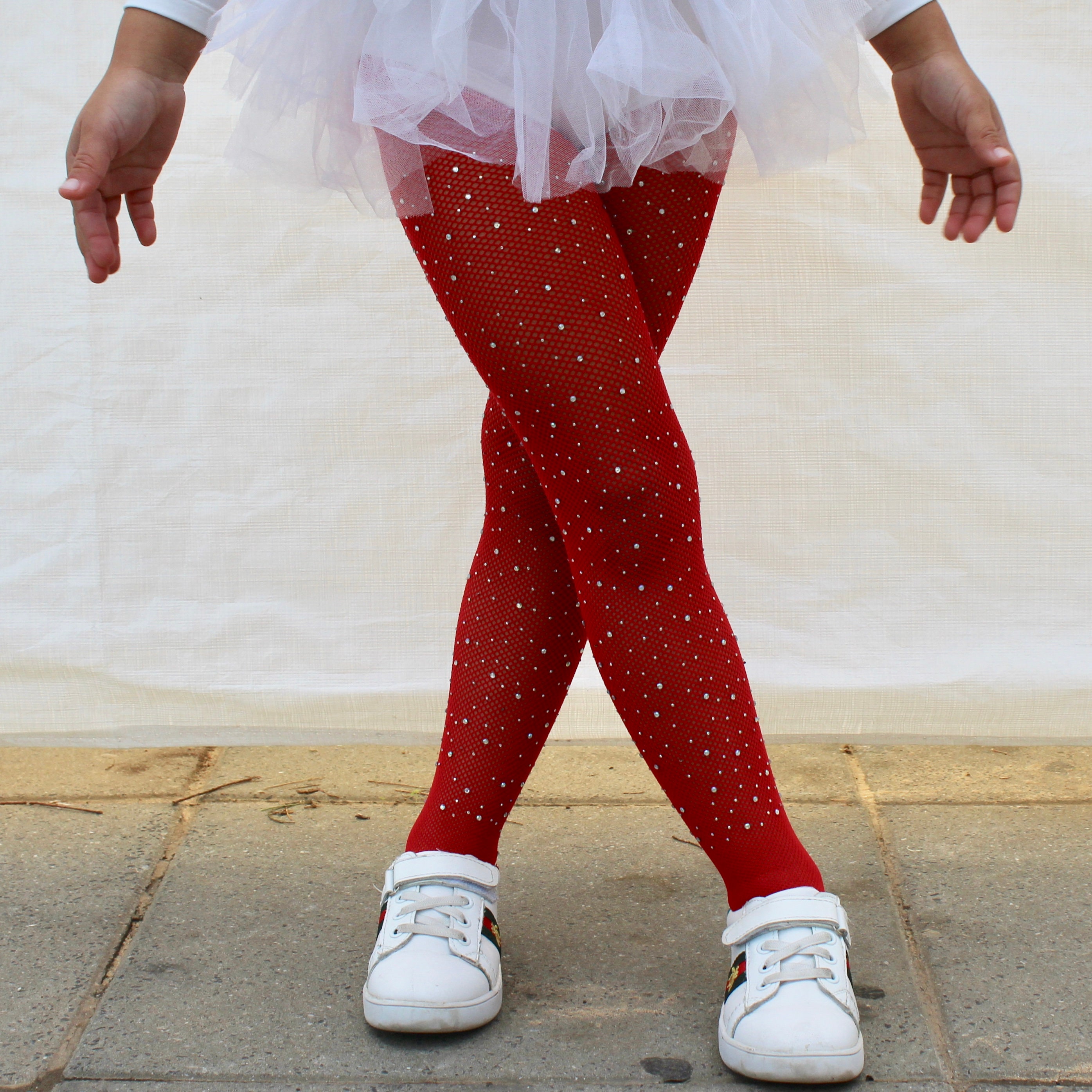 Bedazzled Rhinestone Colored Tights KIDS Valentines Red - Etsy