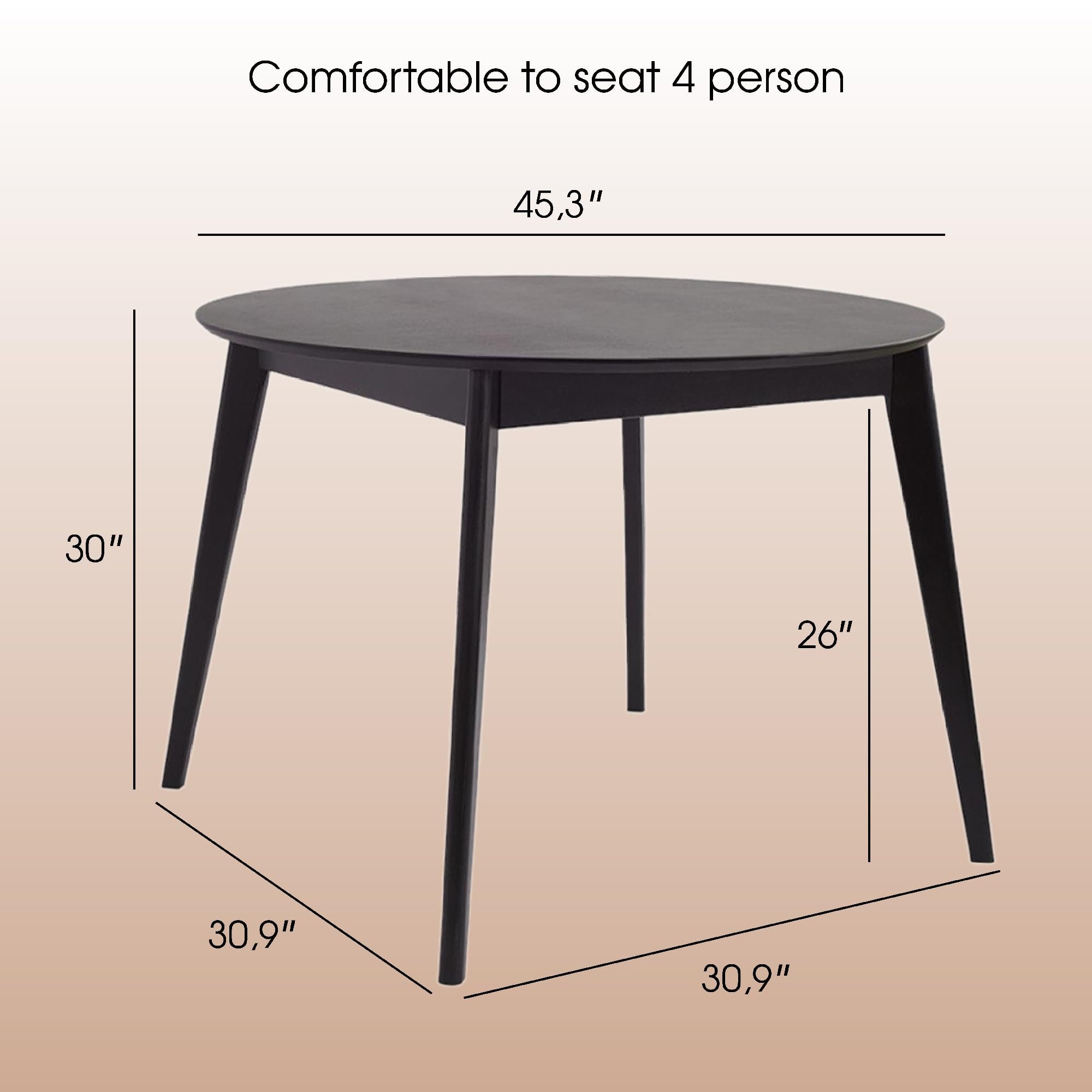 Orion 45 Inch Round Dining Table / True Scandinavian Contemporary From ...