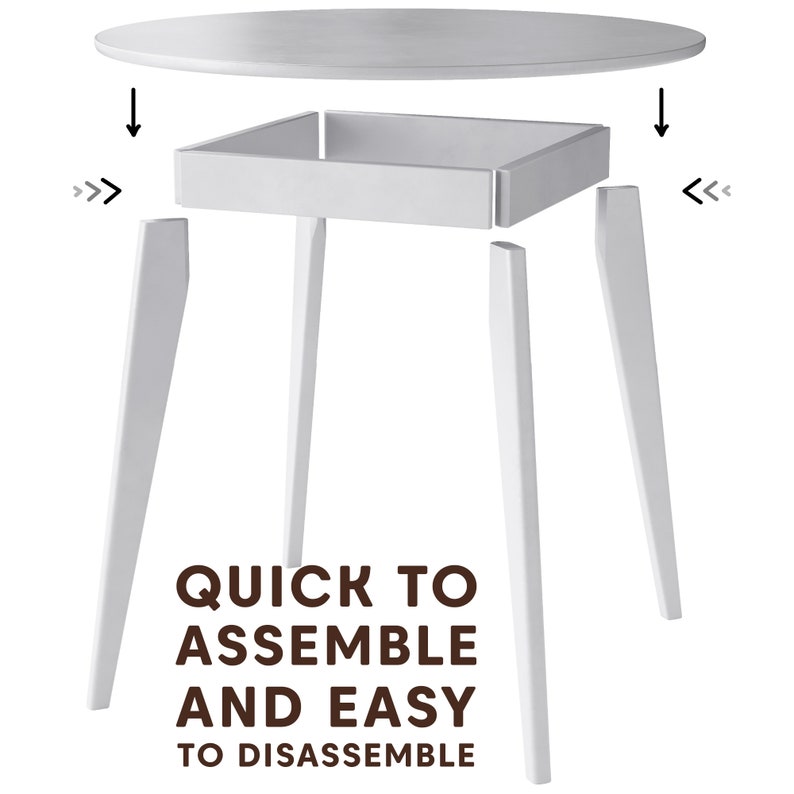 Orion 35 Inch Round Dining Table / True Scandinavian - Etsy