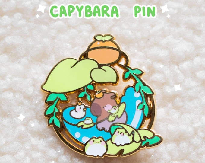 Capybara Pond Potion Hard Enamel Pin - Etsy