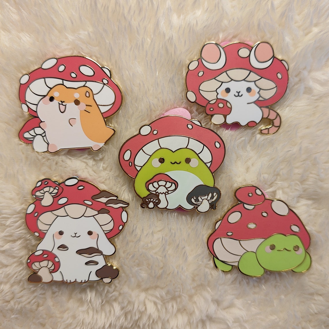 Shroom Sprout Pet Hard Enamel Pins - Etsy