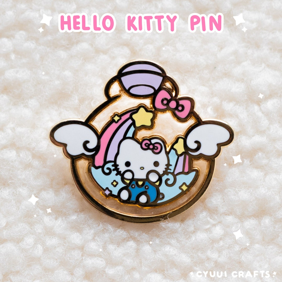 Hello Kitty Sanrio Hard Enamel Pin - Etsy