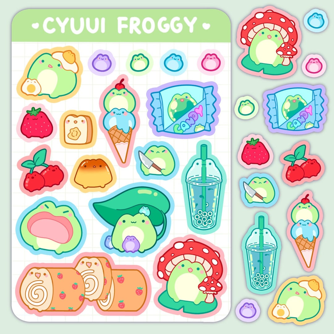Froggy Sticker Sheet - Etsy