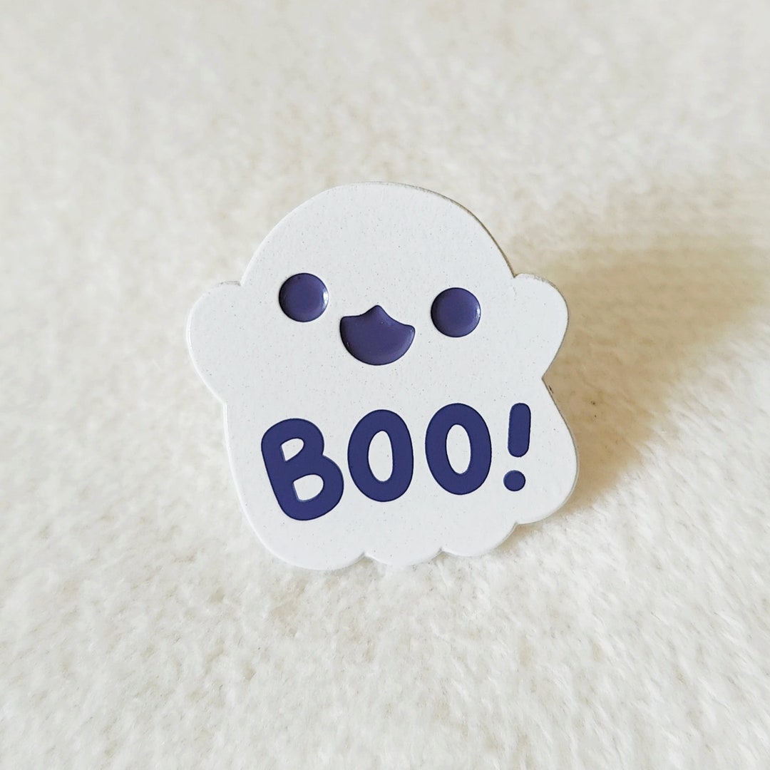 Boo Ghost Dyed Enamel Pin - Etsy