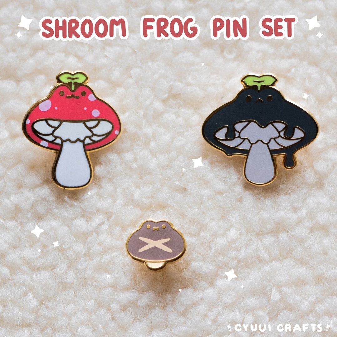 Shroom Frog Sprout Pet Hard Enamel Pins - Etsy