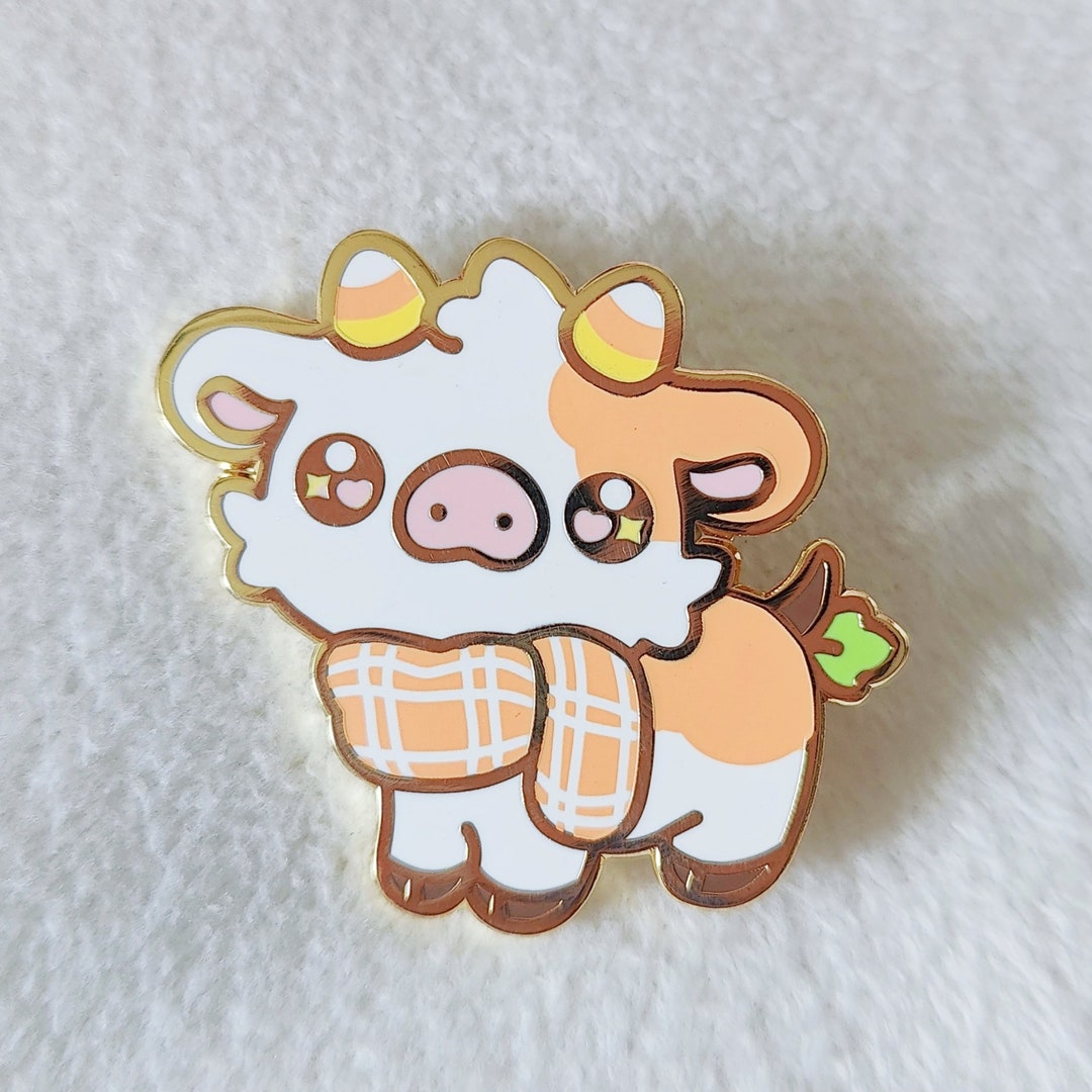 Candy Corn Cow Hard Enamel Pin - Etsy