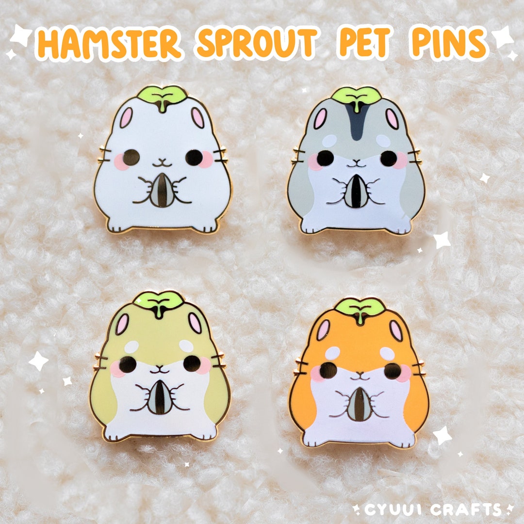 Hamster Sprout Pets Hard Enamel Pins - Etsy