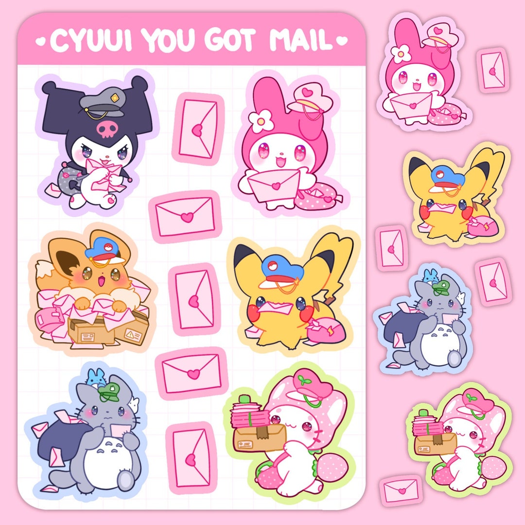 Cute Mailing Stationary Stickers Pokemon Sanrio Studio Ghibli - Etsy