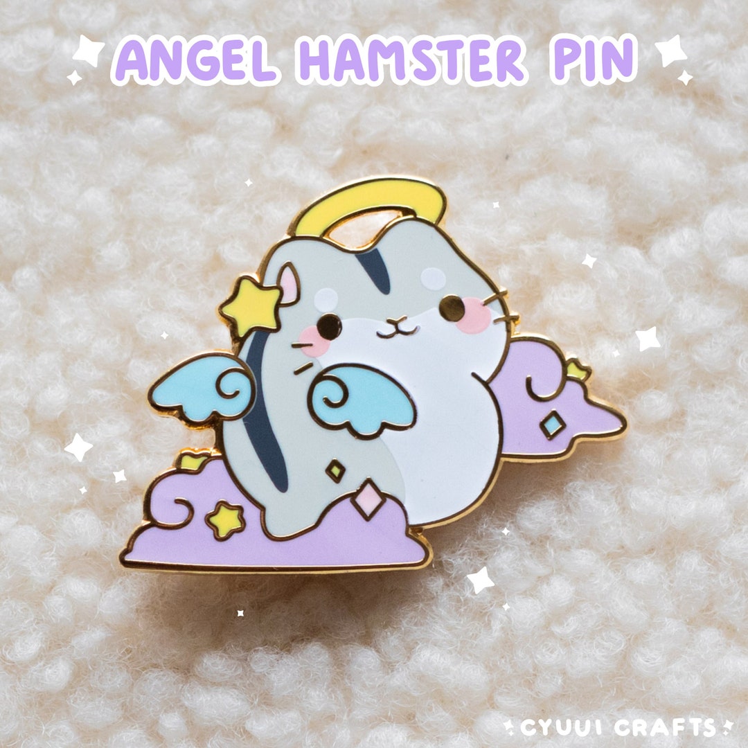 Angel Hamster Sprout Pet Hard Enamel Pins - Etsy