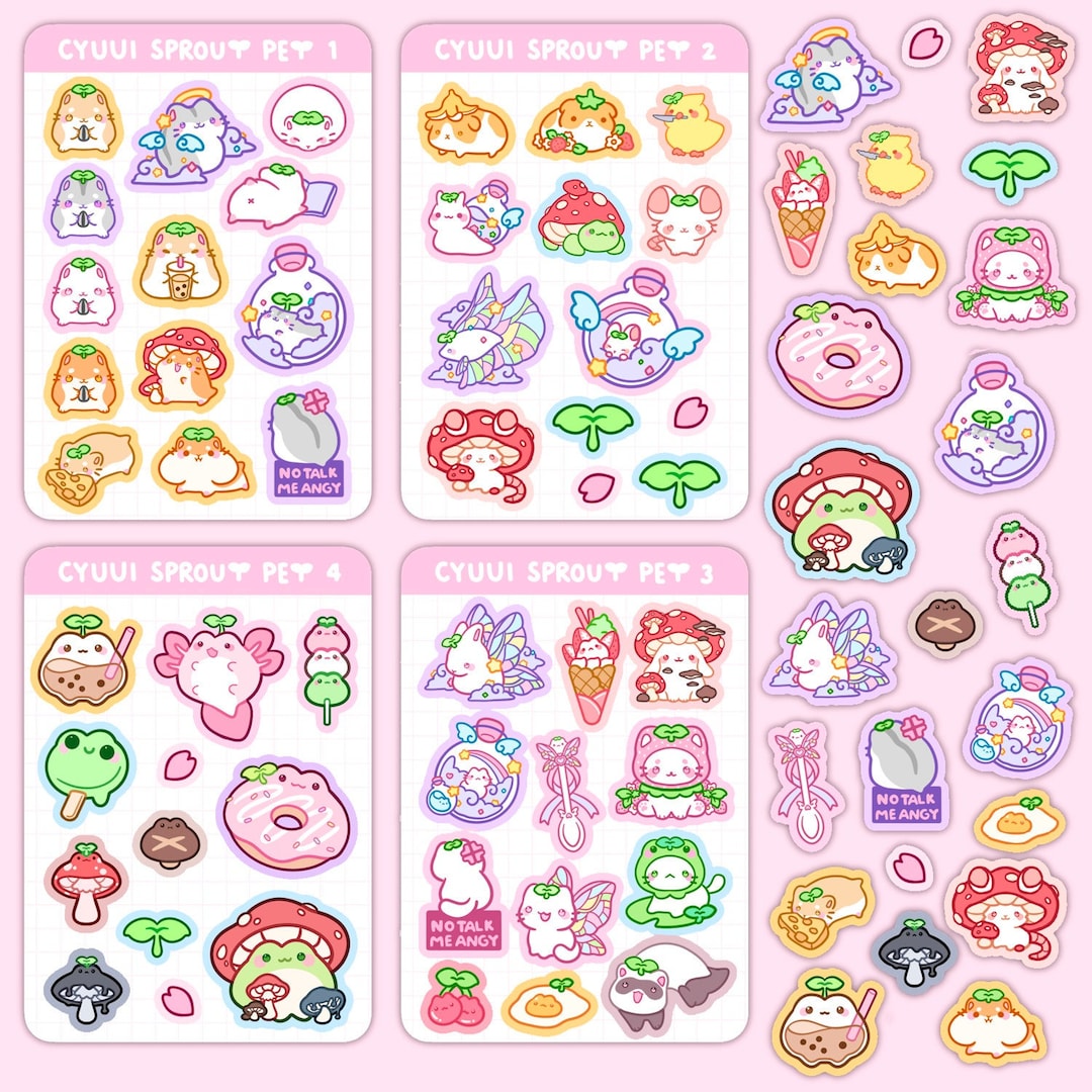 Sprout Pets Sticker Sheet - Etsy