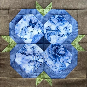 10.5 Inch Four Petal Flower Pattern Pdf - Etsy