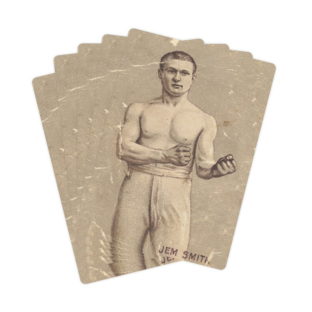 Deck of Poker Cards Featuring Image of Vintage Sports Photo of Boxer ...