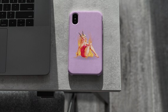 She Devil 3: Retro Vintage Collage Art 50s Pin up Fire Phone | Etsy
