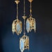 FREE SHIPPING Trio of Italian Lanterns in Gilt Brass and Glass - Etsy